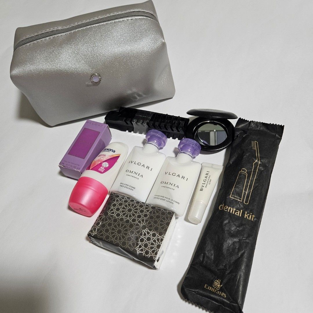 Emirates Bvlgari Vanity/ Toiletries/ Amenity Ladies Travel Pouch ...