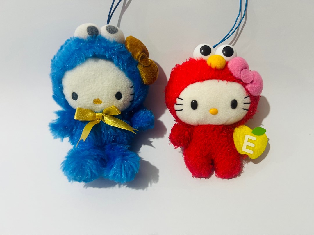 Hello Kitty Elmo and Cookie Monster charm set, Hobbies & Toys, Toys ...