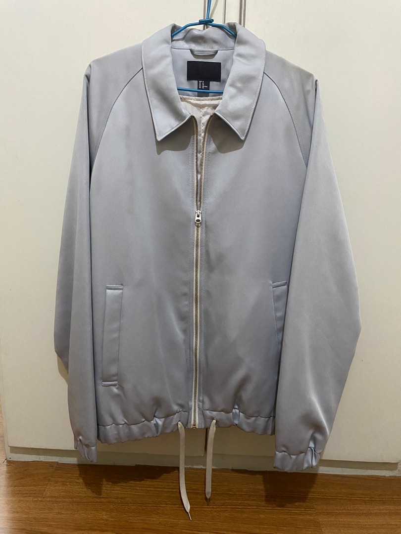 H&M silver-grey jacket, Men's Fashion, Coats, Jackets and Outerwear on ...