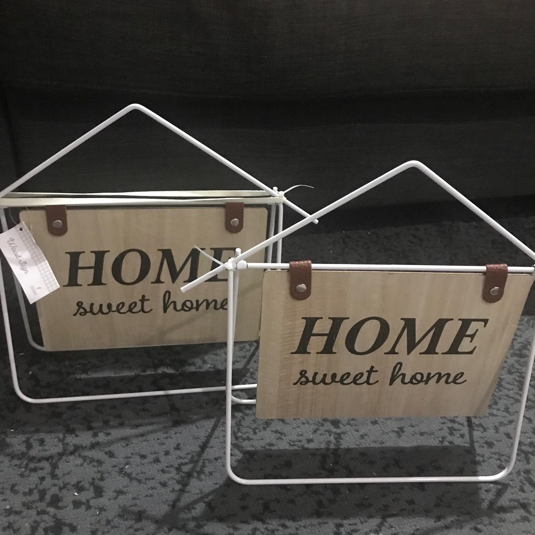 Home Sweet Home Wooden Sign, Furniture & Home Living, Home Decor, Other ...