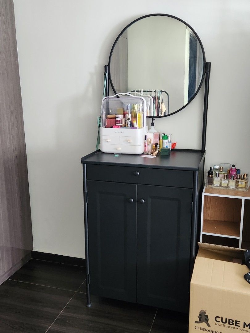 ikea makeup table black