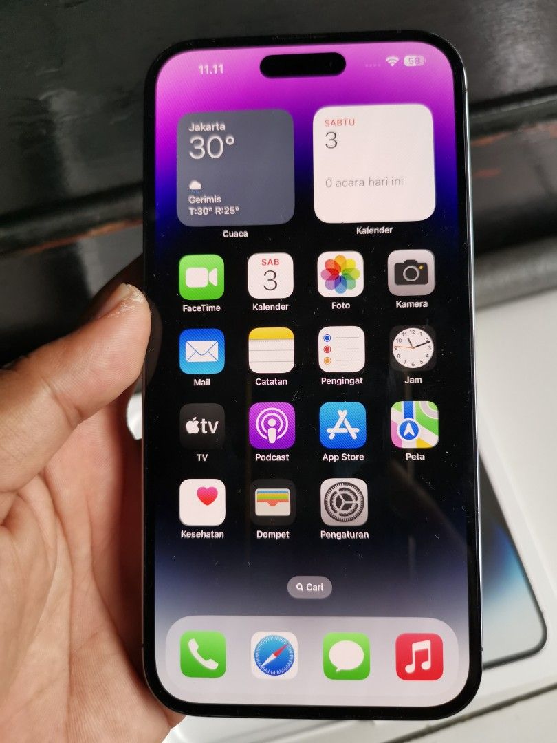 Iphone 14ProMax 256Gb inter fullset original, imei ke blokir., Telepon ...