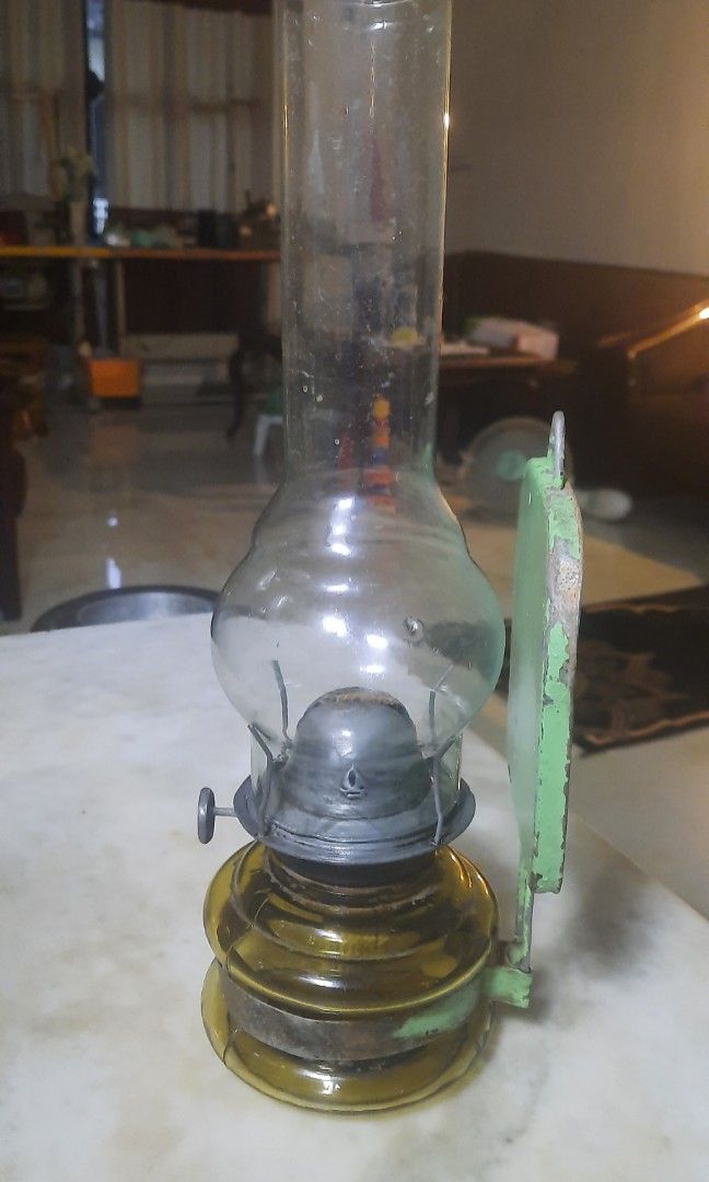 Lampu oblek sentir jadul lawasan., Antik, Pajangan di Carousell