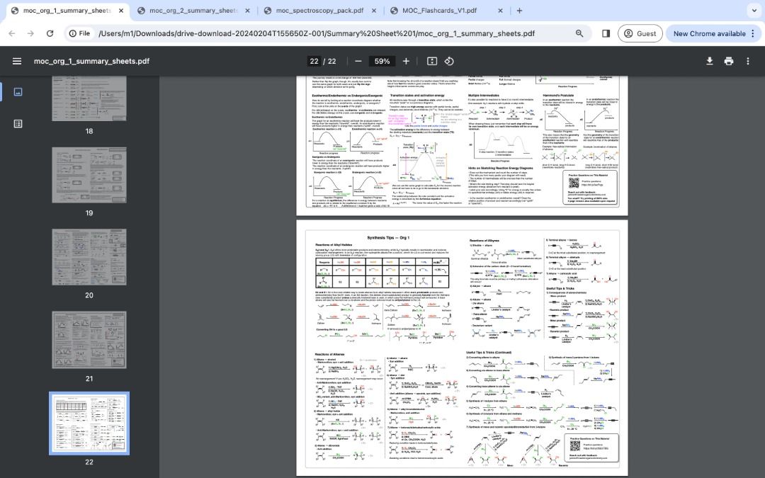 Master Organic Chemistry Summary Sheet 1 & 2, Spectroscopy Pack ...
