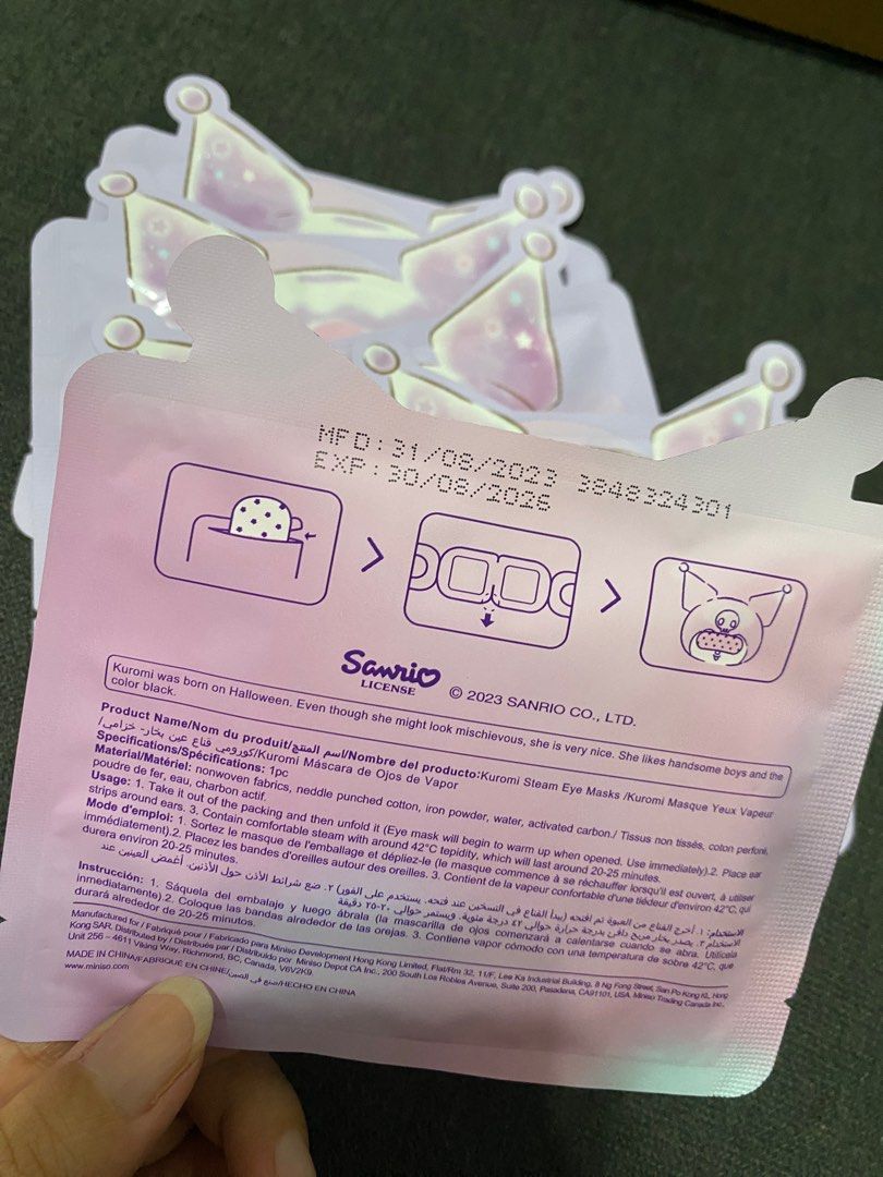 Miniso x Sanrio - Eye Masks Sanrio | Masker Penghangat Mata, Kesehatan ...