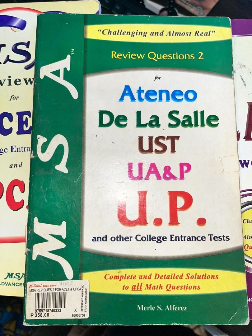 MSA Reviewer for ACET, MSA Reviewer for UPCAT, and MSA Review Questions ...