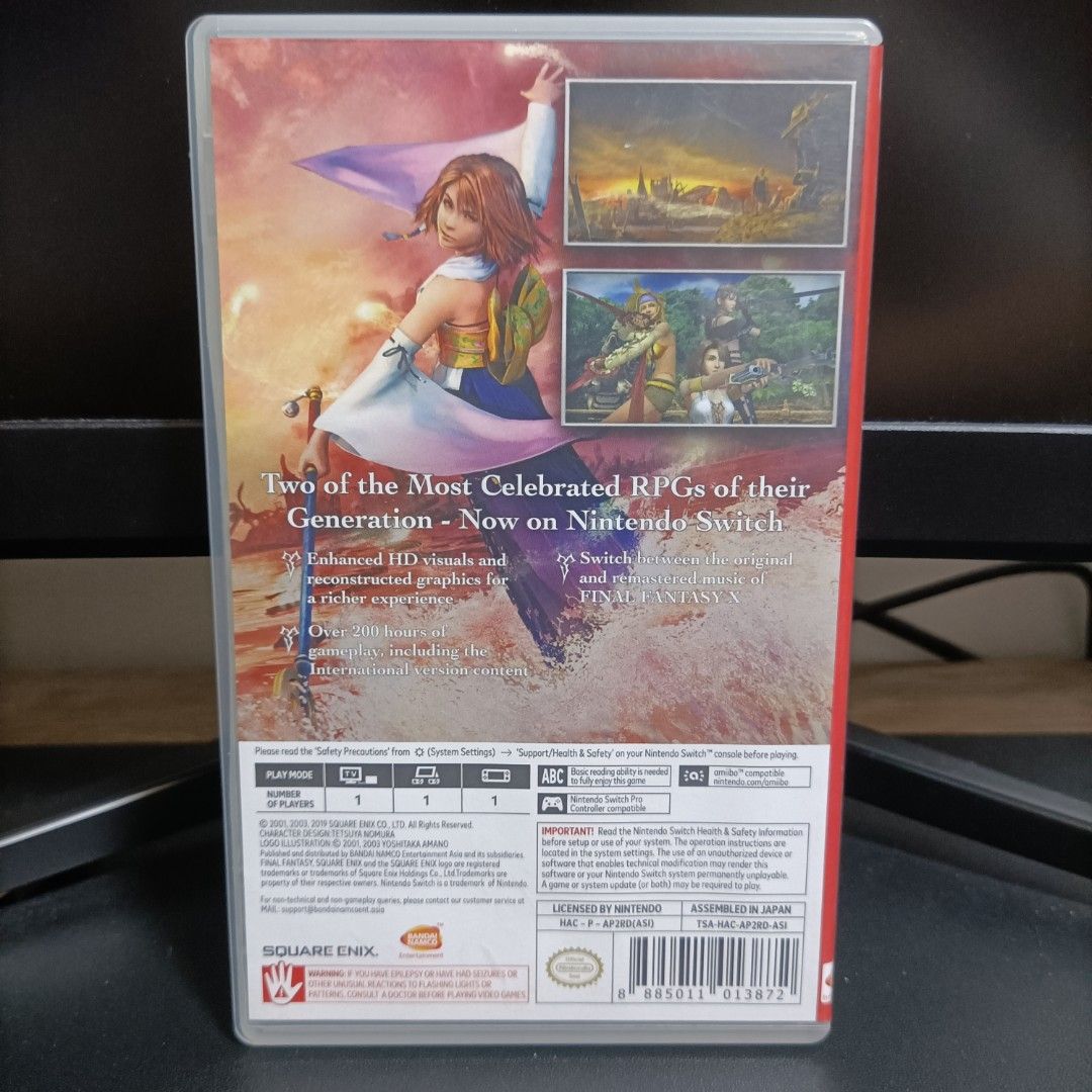 Nintendo Switch Game Final Fantasy X X2 HD Remaster ASI REGION, Video ...