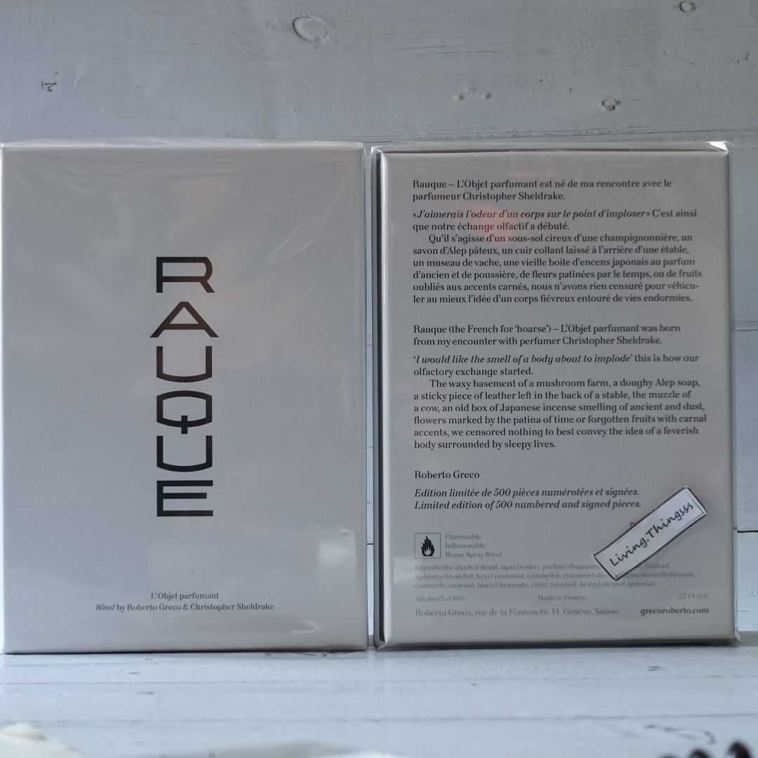 SOLD OUT OBJET PARFUMANT BY ROBERTO GRECO - Rauque 80ml \ 限量版 NICHE 小眾 ...