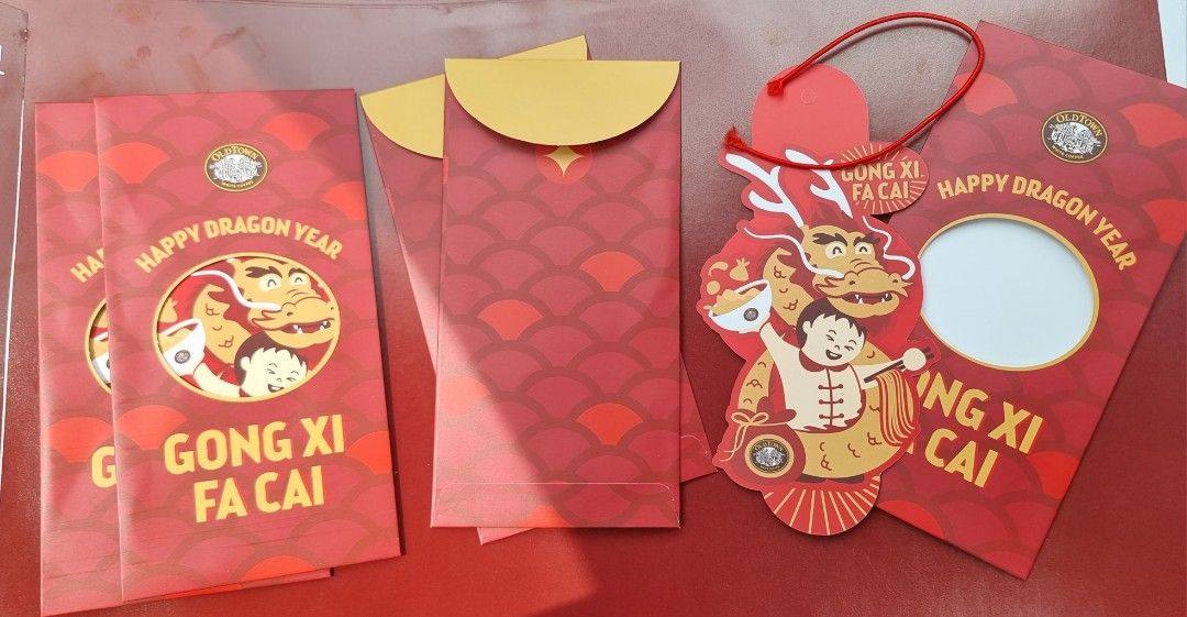 OLDTOWN 2024 CNY angpao red envelope packet angpow, Hobbies & Toys ...