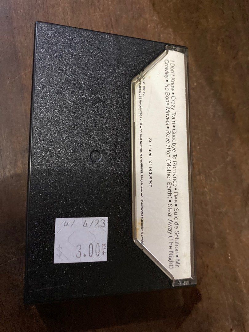 Ozzy Osbourne - Blizzard of Ozz. CT, Hobbies & Toys, Music & Media, CDs & DVDs on Carousell