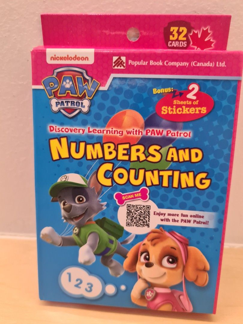 Paw Patrol Numner and Counting Flash Card, Hobbies & Toys, Books ...