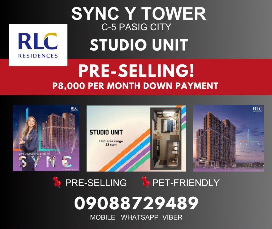 PRE-SELLING :STUDIO UNIT AT SYNC Y TOWER, Property, For Sale ...