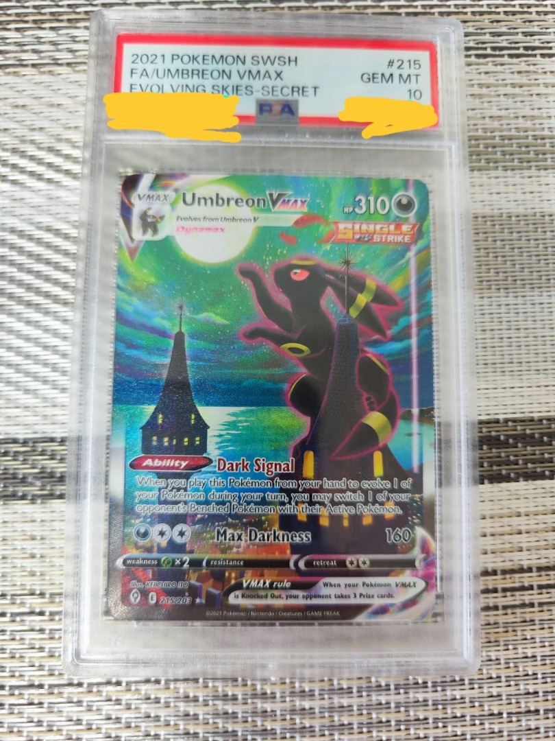 PSA 10 Moonbreon Umbreon vmax Alt Art evolving skies, Hobbies & Toys ...