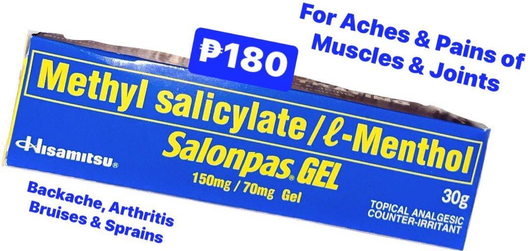 SALONPAS MENTHOL GEL 30G, Health & Nutrition, Medical Supplies & Tools ...