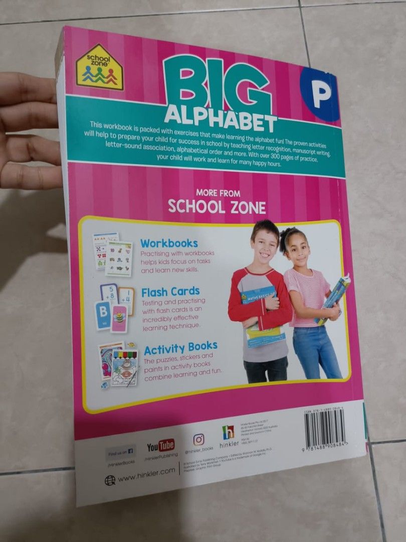 School Zone Big Alphabet Activity Book, Hobbies & Toys, Books ...