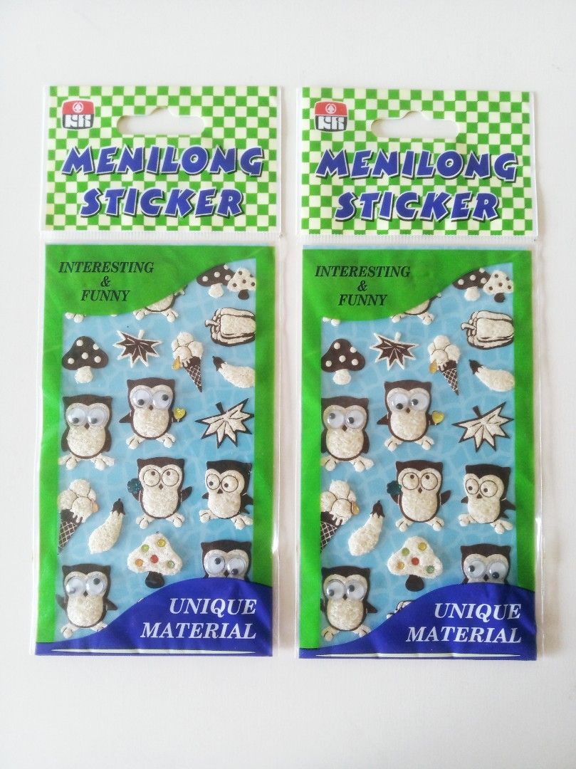 Vintage Felt Sticker Set, Buku & Alat Tulis, Alat Tulis di Carousell