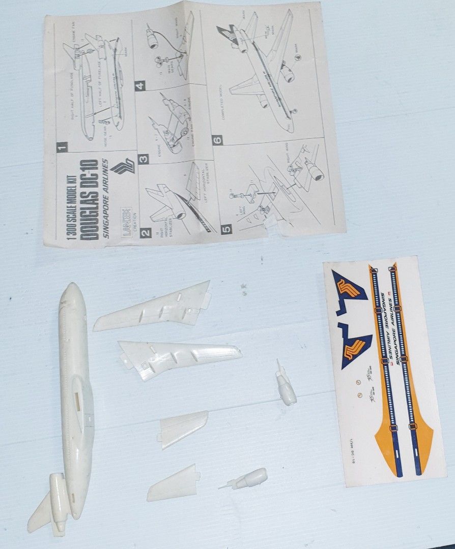 Vintage landex Singapore airlines Douglas RC 10 B747 jumbo jet model ...