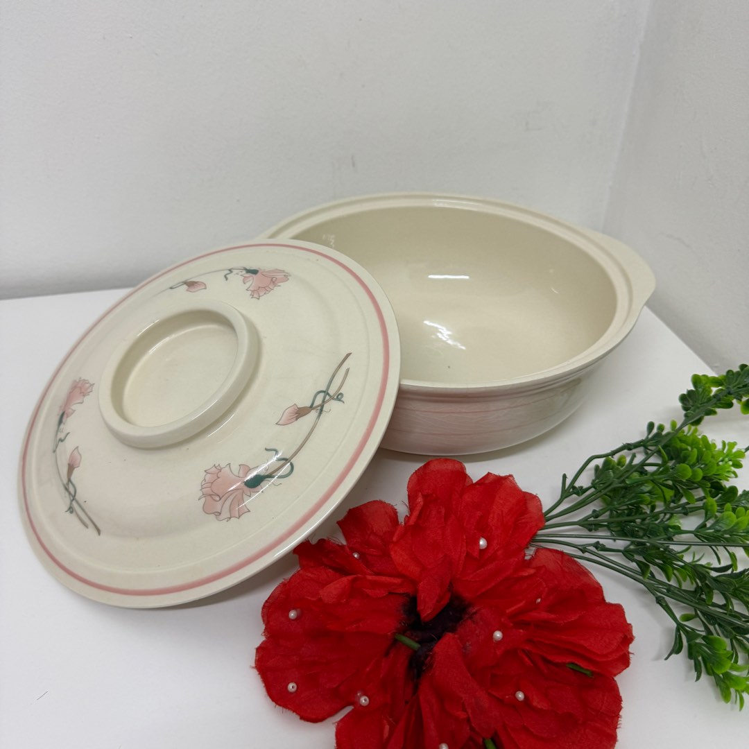 Vintage singer pot with lid_ Flower ceramic pot, Furniture & Home ...