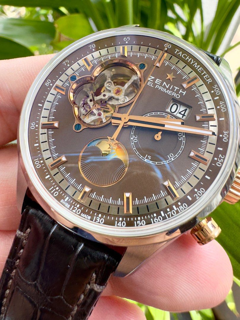 Zenith El Primero Chronomaster Open Grand Date Moonphase Rose Gold ...