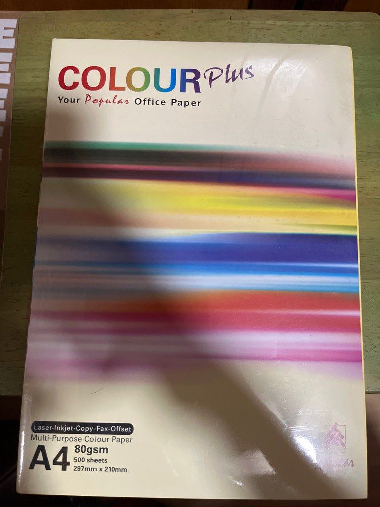 A4 Multi-Purpose Colour Paper (80gsm, 500 sheets), Hobbies & Toys ...