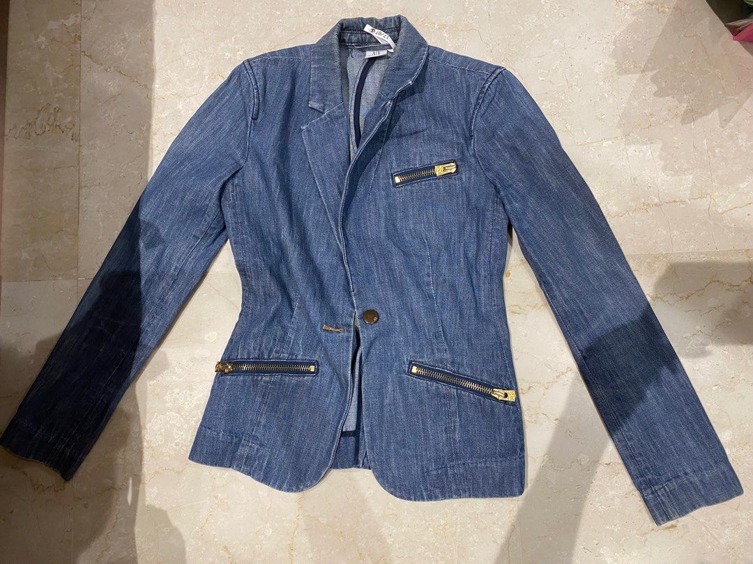 Armani Exchange denim jacket, Women's Fashion, Coats, Jackets and ...