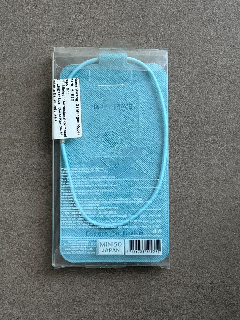 Baggage tag miniso gantungan koper luggage tag, Fesyen Pria, Tas ...