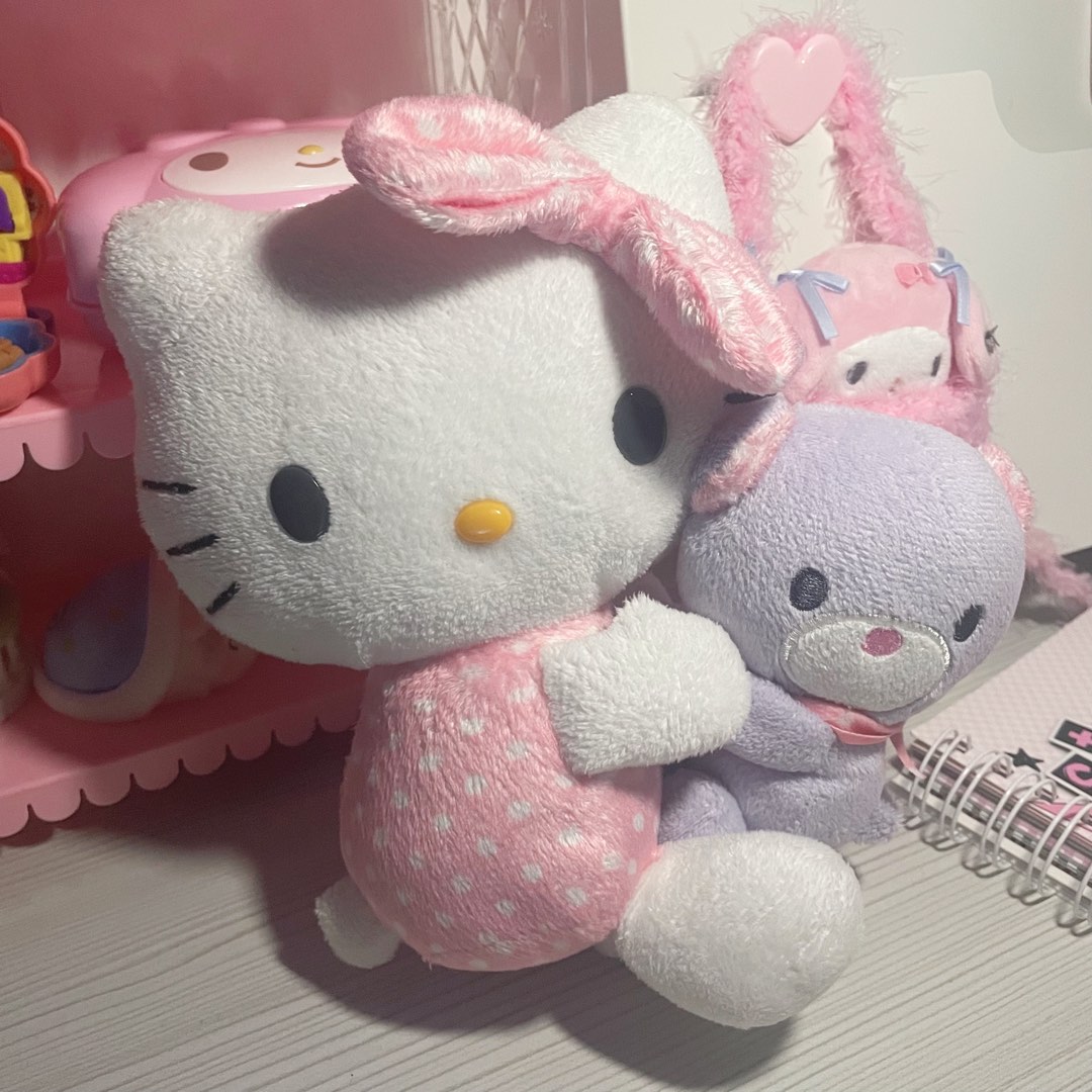 boneka | hello kitty hug teddy bear plush by sanrio fukoku jp japan ...