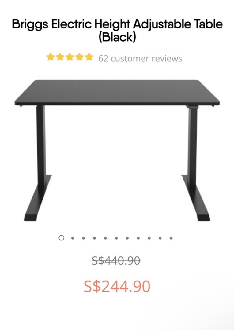 Briggs Electric Height Adjustable Table on Carousell