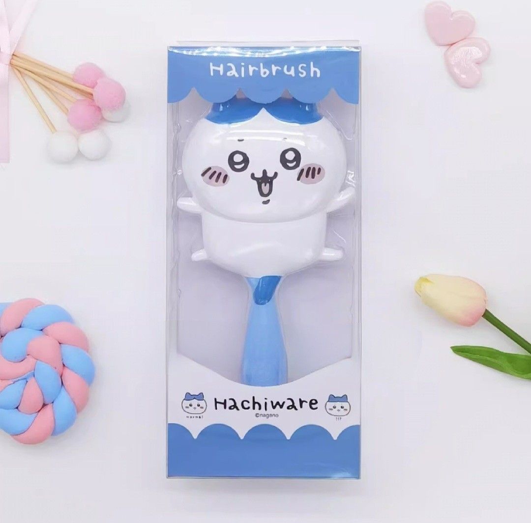 Chiikawa小可愛,八字貓造型梳 (吉伊卡哇/Hair brush/Comb/Hachiware/Nagano/小白/哈奇喵/小八/八字貓 ...
