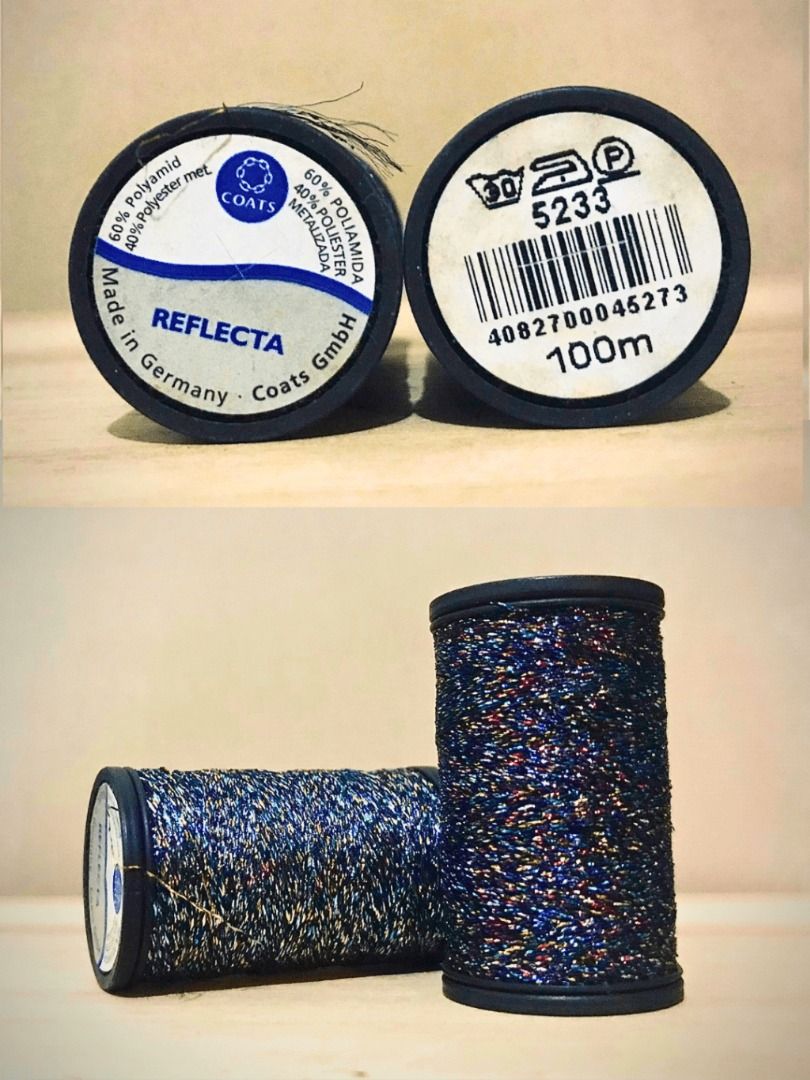 COATS REFLECTA Metallic Threads - 100m Metalized MEZ Metallica ...