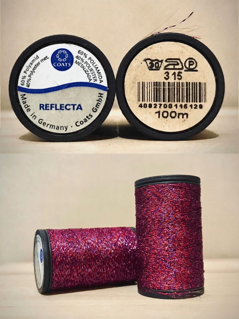 COATS REFLECTA Metallic Threads - 100m Metalized MEZ Metallica ...