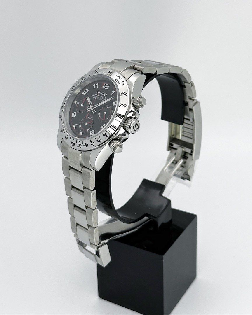 Custom Seiko Mod 39.5mm Steel Black Arabic Numeral Daytona 116509 ...