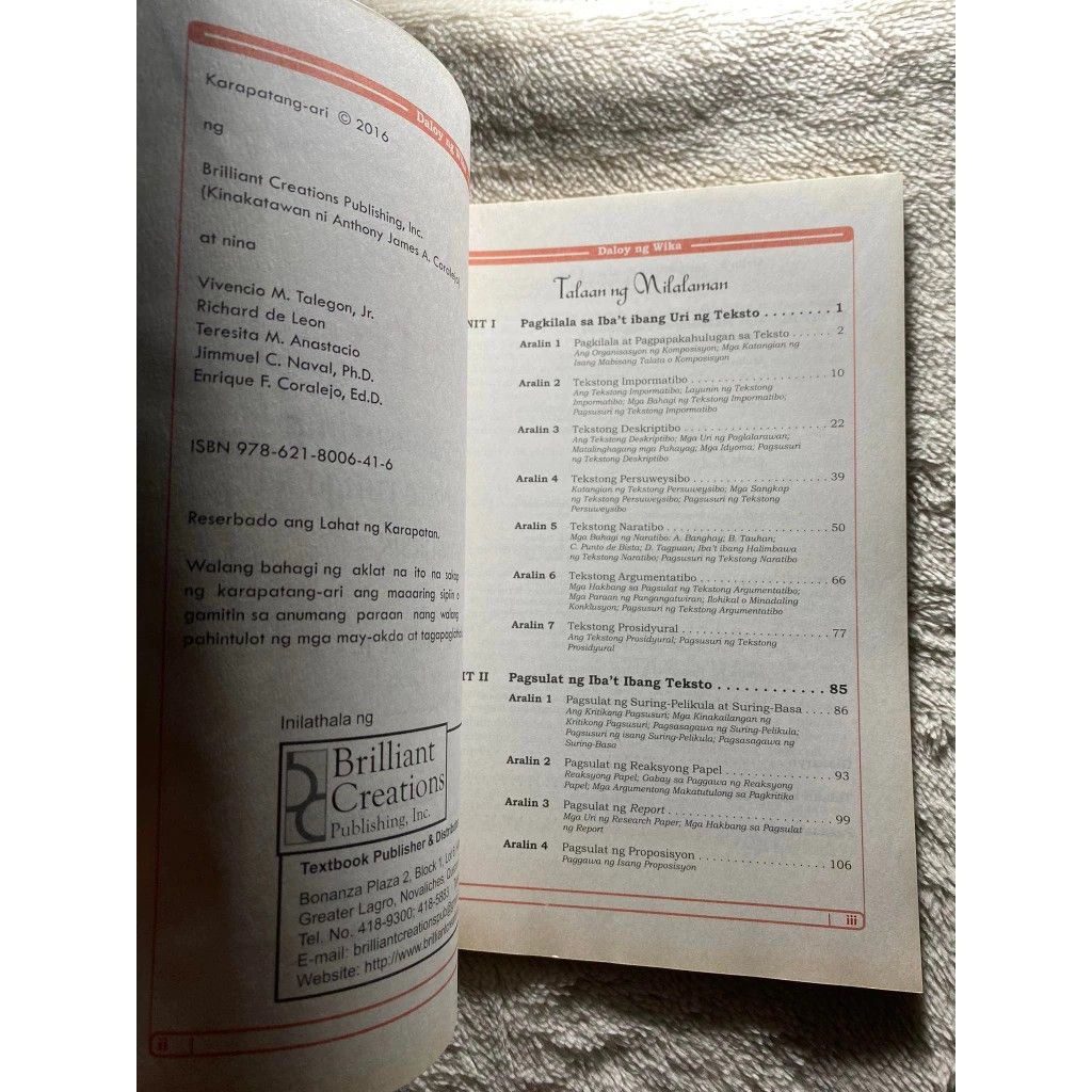 Daloy ng Wika Pagbasa at Pagsusuri ng Ibat Ibang Teksto SHS book ...