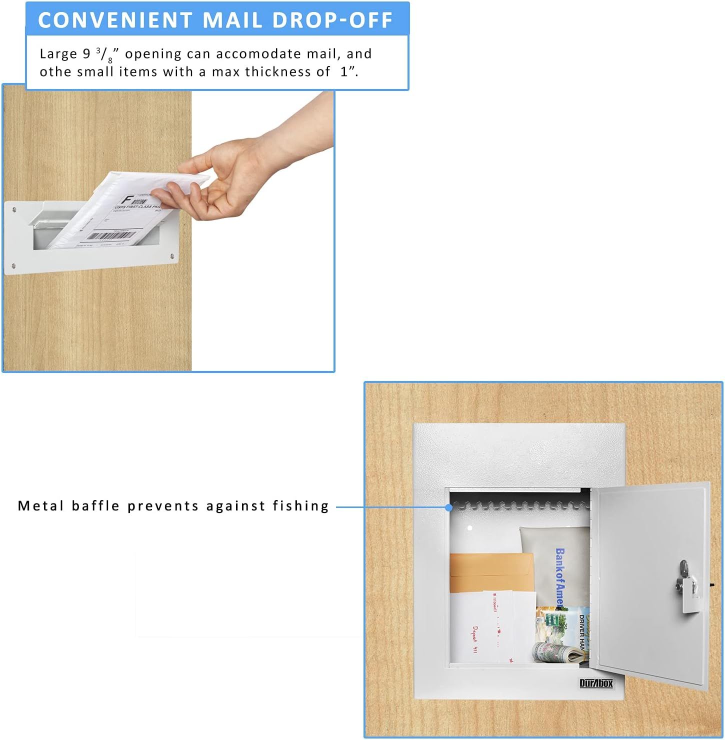 Durabox D700 Through the Wall Drop Box, Tubular Key Locking Secure ...