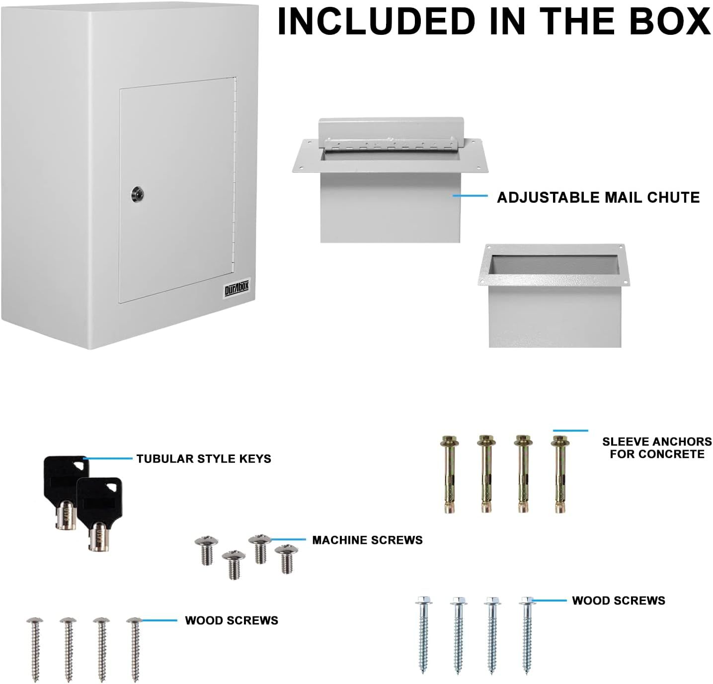 Durabox D700 Through the Wall Drop Box, Tubular Key Locking Secure ...