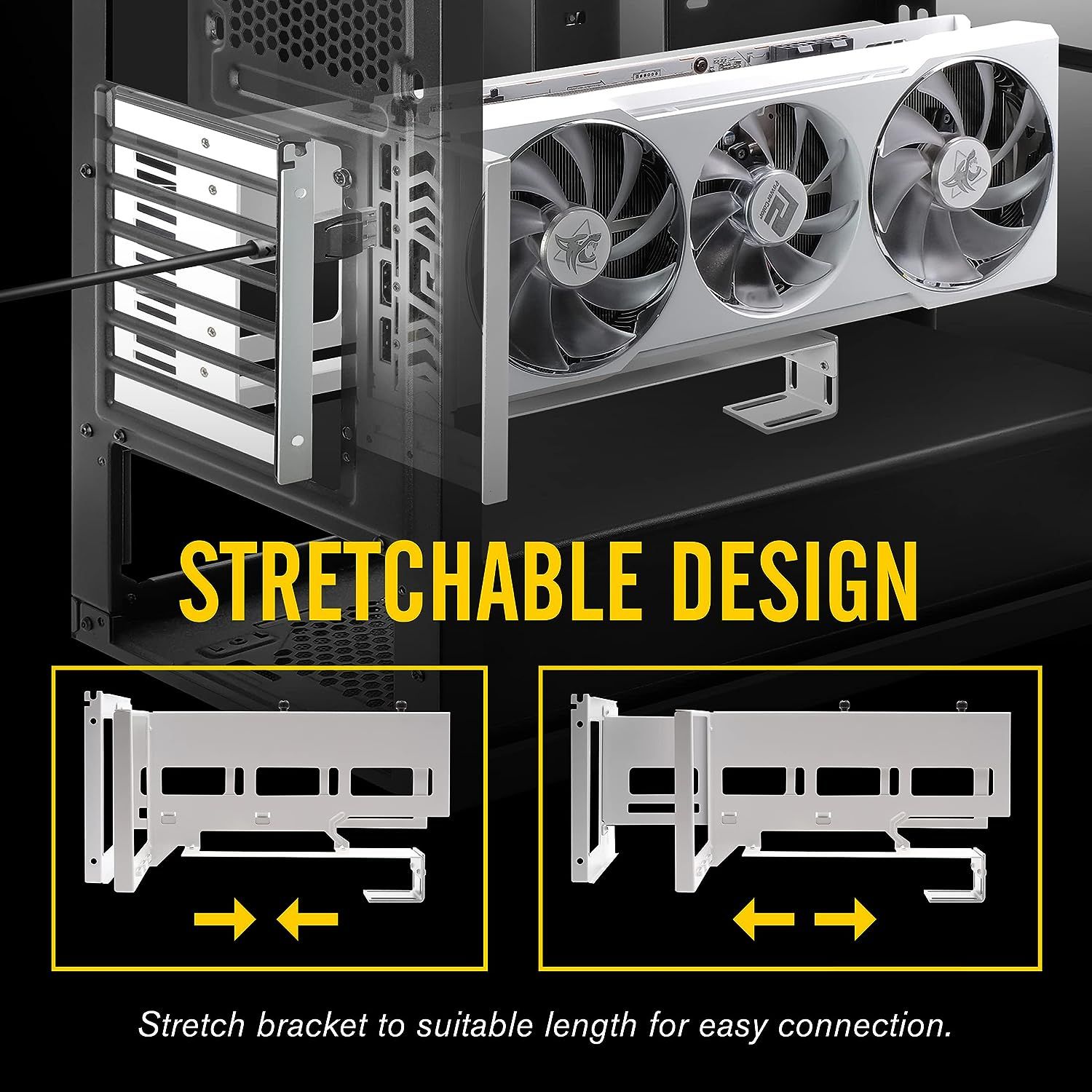 EZDIY-FAB Vertical PCIe 4.0 GPU Mount Bracket Graphic Card Holder ...