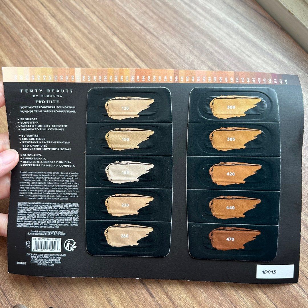 FENTY BEAUTY PRO FILT’R FOUNDATION SAMPLE, Kesehatan & Kecantikan, Rias ...