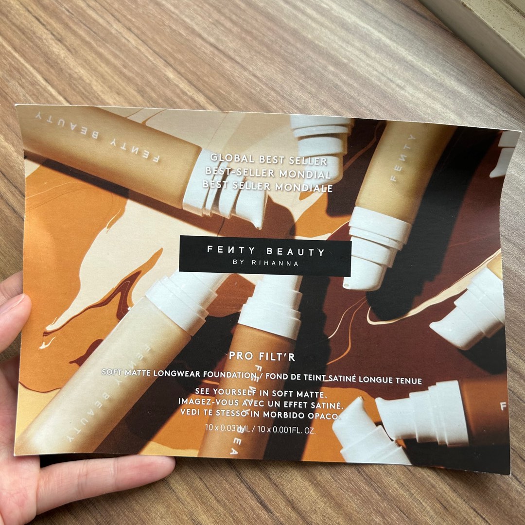 FENTY BEAUTY PRO FILT’R FOUNDATION SAMPLE, Kesehatan & Kecantikan, Rias ...