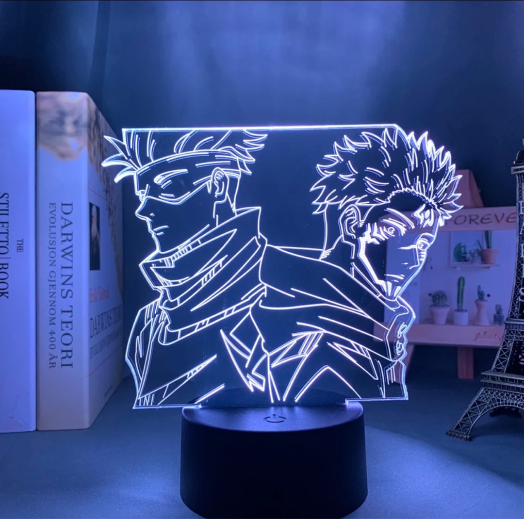 [FREE DELIVERY] Anime lamp satoru gojo yuji itadori jujutsu kaisen led ...