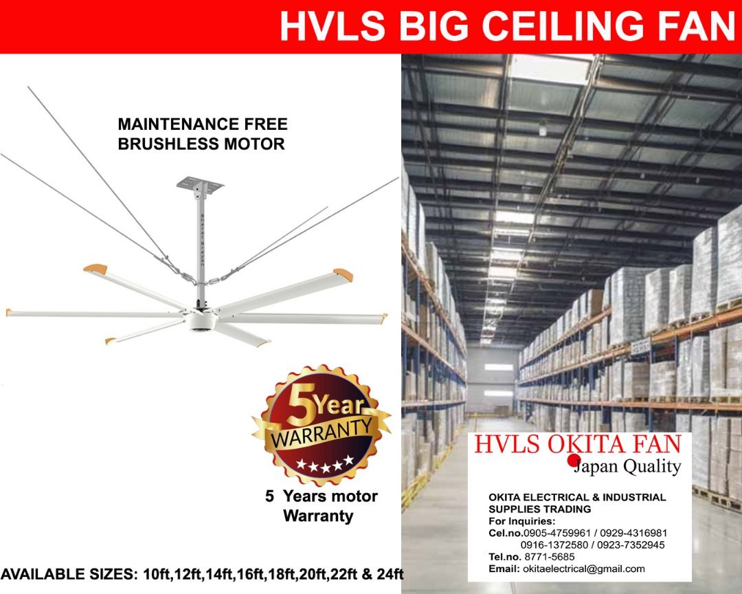 HVLS BIG FAN FREE INSTALLATION, Commercial & Industrial, Industrial ...