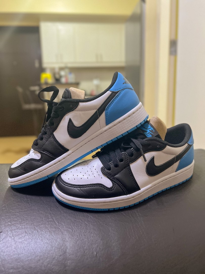 Jordan 1 Low University Blue/Powder Blue (7.5W), Women's Fashion ...