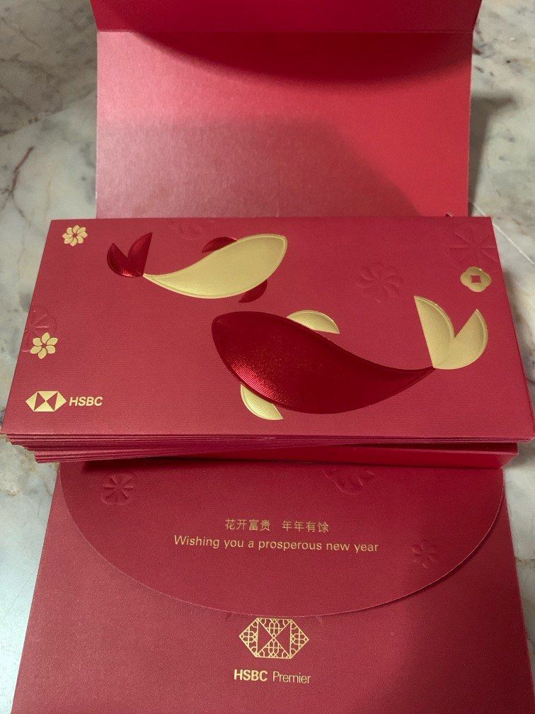 New HSBC Premier 2024 Red Packet Angbao, Hobbies & Toys, Stationery ...