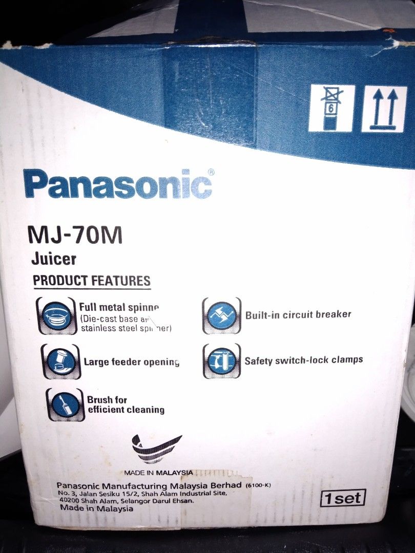 Panasonic Juicer MJ-70M, TV & Home Appliances, Kitchen Appliances ...