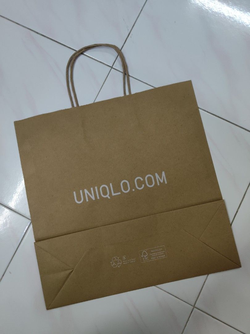 Paper Bag (Uniqlo) - 32cm x 32cm, Hobbies & Toys, Stationery & Craft ...