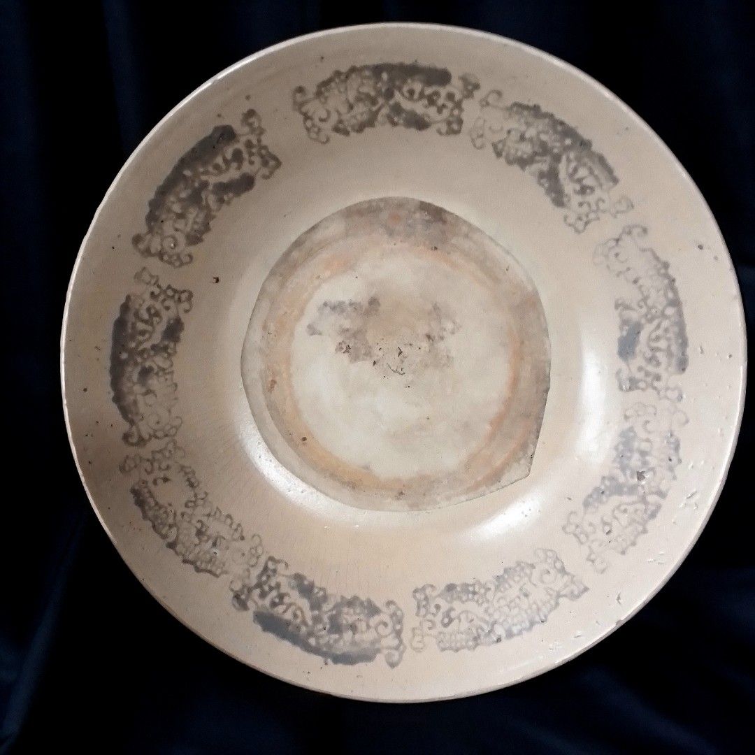 Piring Keramik Jumbo Kuno Dinasty Ming (Dia. 30 cm). ±200 Tahun, Antik ...