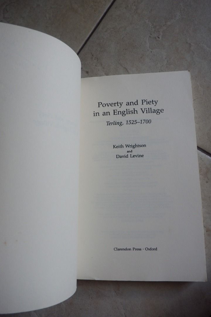 Poverty and Piety in an English Village by Keith Wrightson & David ...