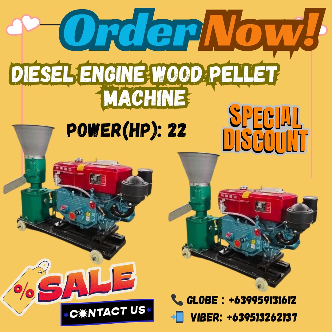 Power(HP): 22 Diesel Engine Wood Pellet Machine, Commercial ...