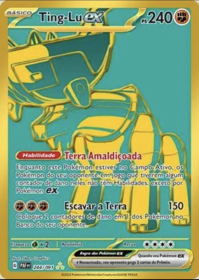 PTCG [美版] 閃色寶藏 (palden fates) PAFEN 古鼎鹿 ex (Ting-lu ex) UR, 興趣及遊戲, 玩具 ...