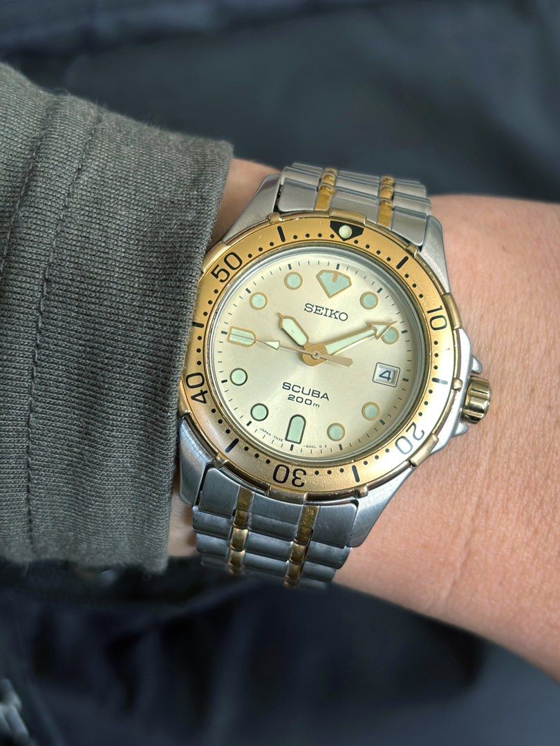 Seiko Scuba 200m quartz diver, March 1991, Luxury, Watches on Carousell