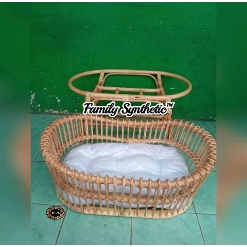 Sewa rental baby crib rattan buai berendoi rotan baby basket birthday ...